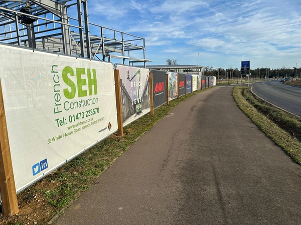 Custom printed Heras Fencing Panels | Ipswich Banners